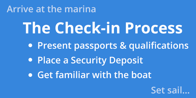 Completing check-in, handover and check-out for your yacht or catamaran ...